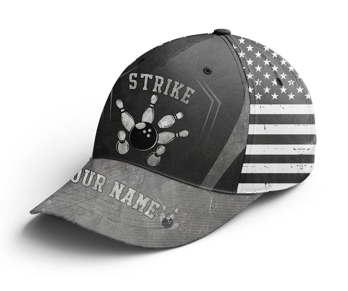 Patriotic Bowling Hat Personalized Strike Bowling Cap for Team Gift Fo ...