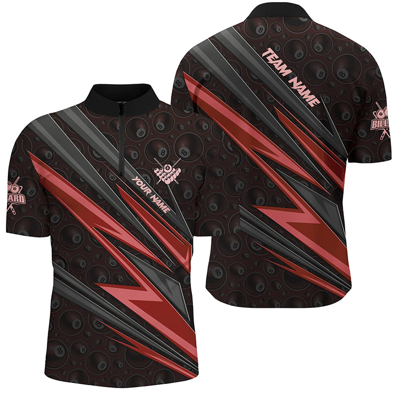 Personalized Name Red Billiard Jerseys For Men Best Custom Pool Team Q ...
