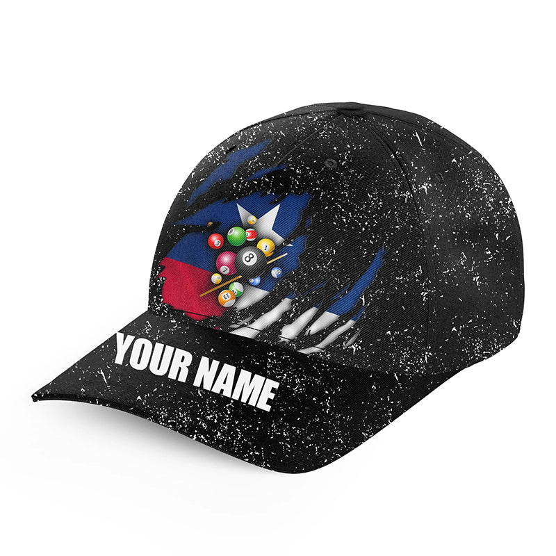 Grunge Texas Flag 3D Billiard Balls Caps For Men Women Custom Uniform ...