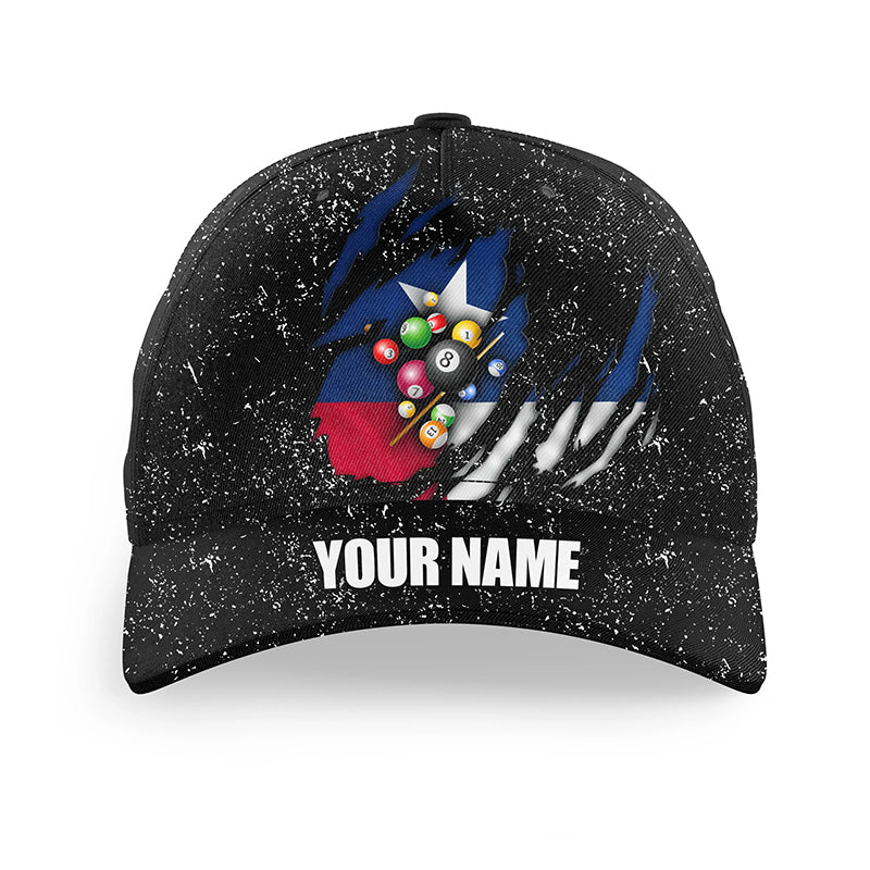 Grunge Texas Flag 3D Billiard Balls Caps For Men Women Custom Uniform ...