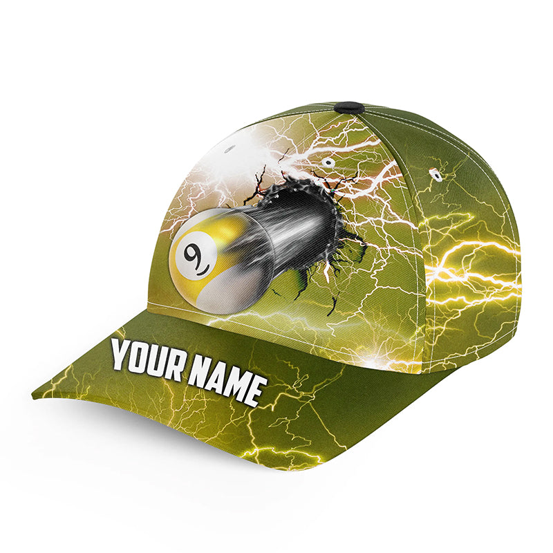 Personalized 9 Ball Pool Rush Out 3D Printed Billiard Baseball Caps, F ...