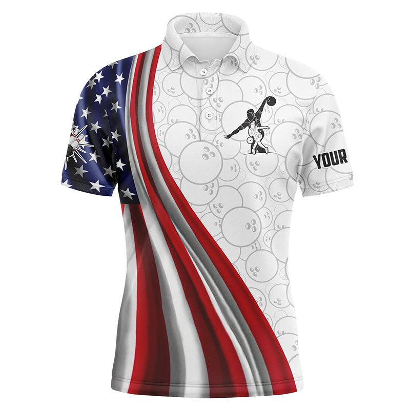 American Flag Bowling Shirt Bowling Team League Polo Bowling Shirt for ...