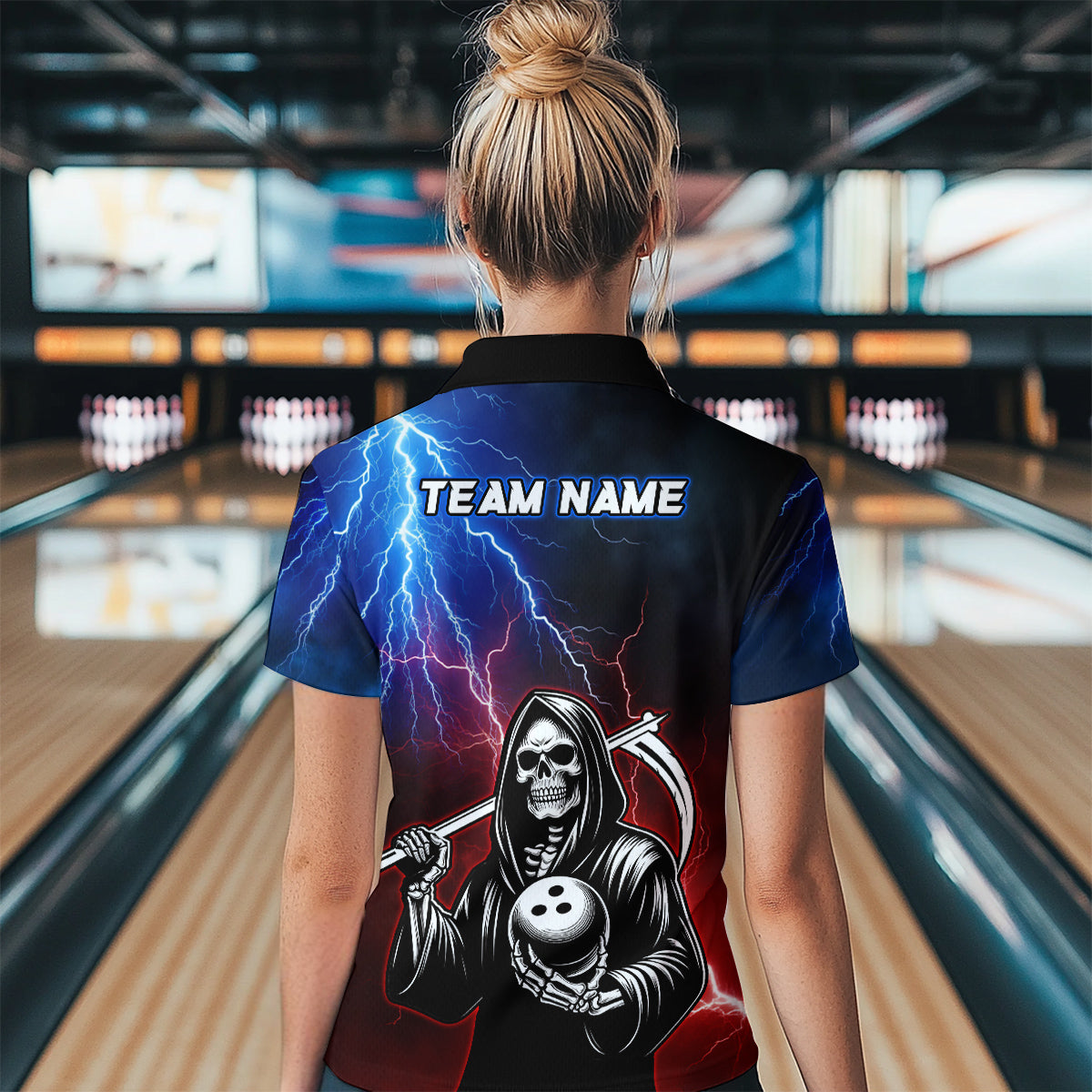 Thunder Bowling Shirt| Grim Reaper Bowling Jersey, Custom Bowling for ...