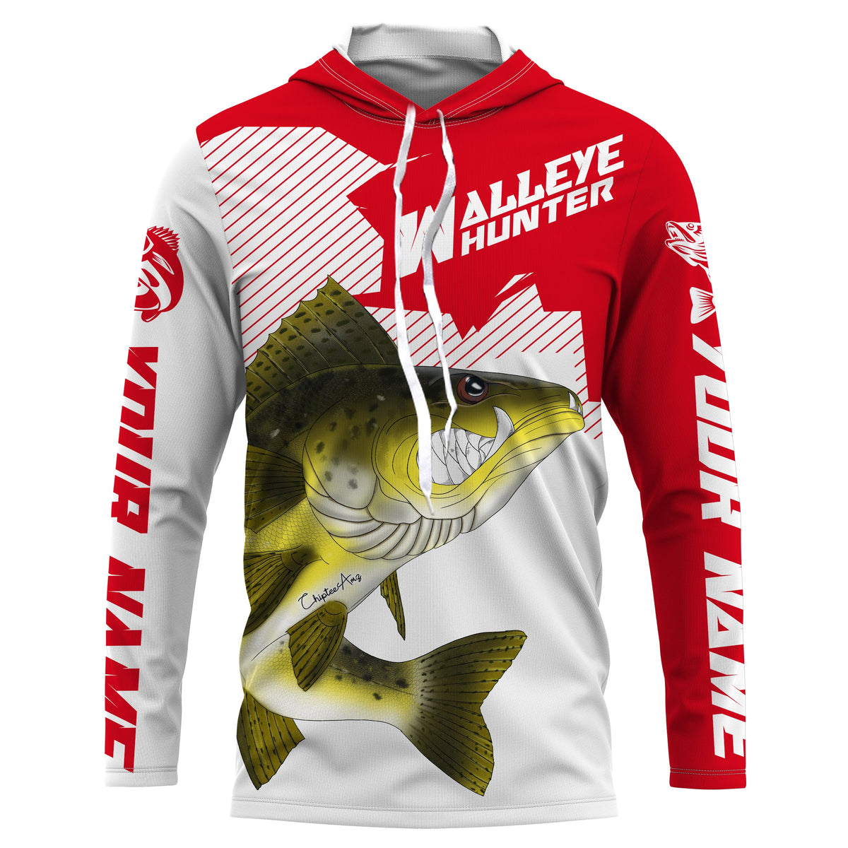 Angry Walleye Custom Long sleeve performance Fishing Shirts, Walleye h ...