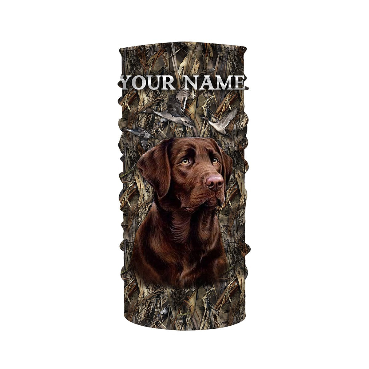 Chocolate Lab Duck Hunting Logo