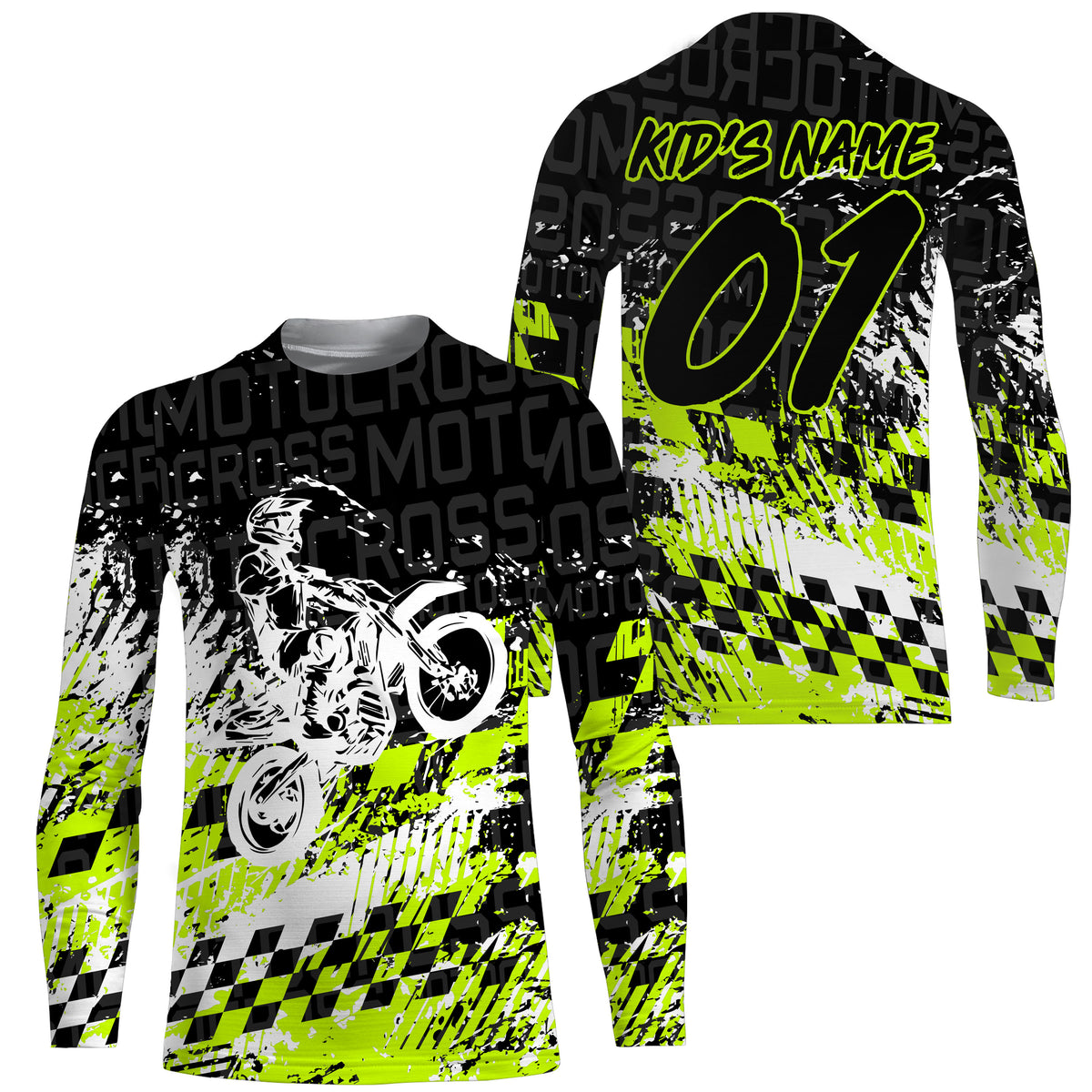 Personalized Motocross Jersey Custom Number Tire Track Motorcycle Shir ...